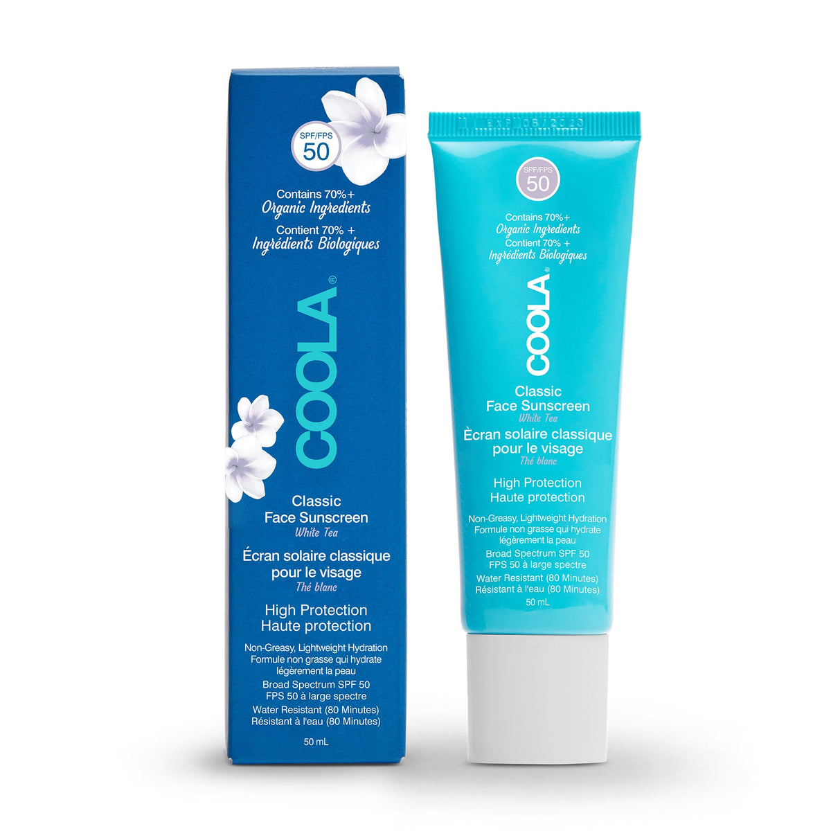 Classic Face Sunscreen Lotion SPF 50 - White Tea – coola-de